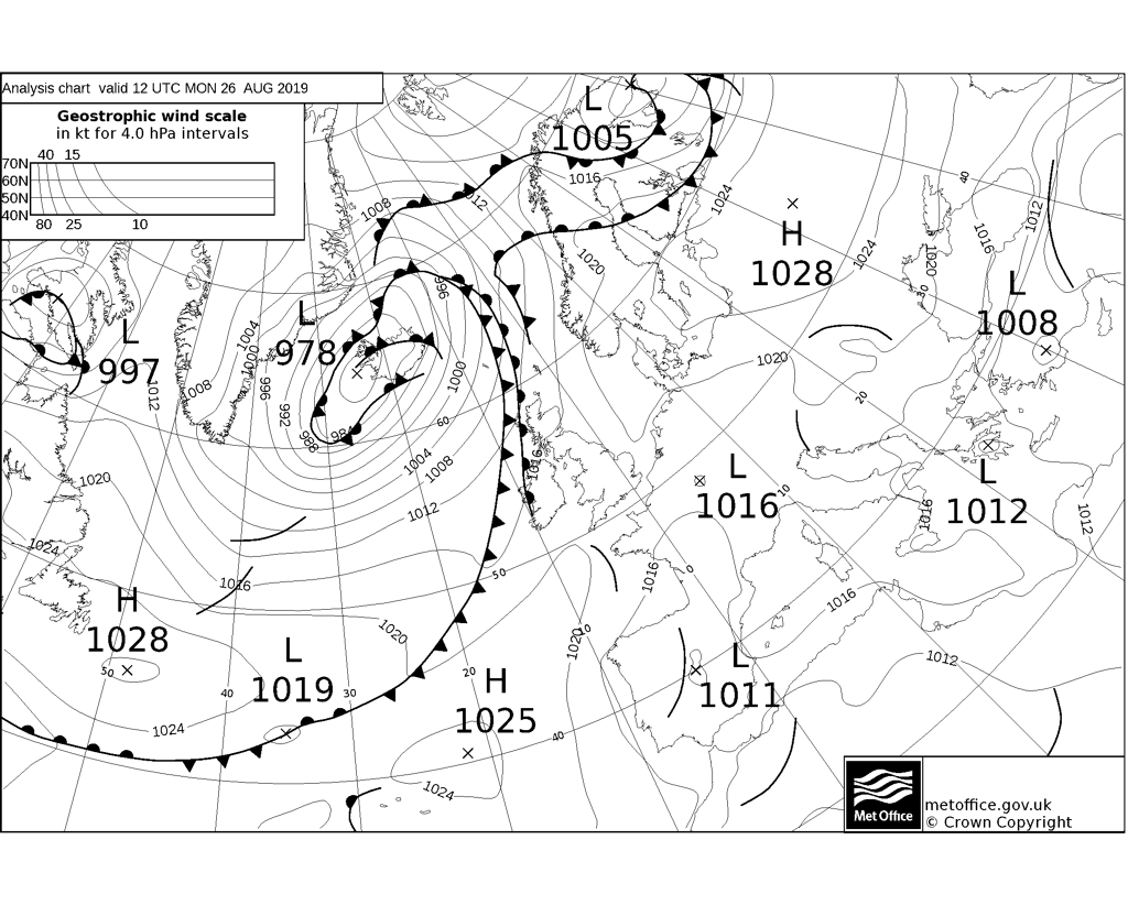 Fax Synoptic Charts From The UK Met Office - Neweather.tv