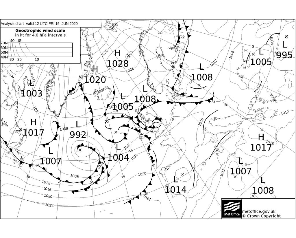 Fax Synoptic Charts From The UK Met Office - Neweather.tv