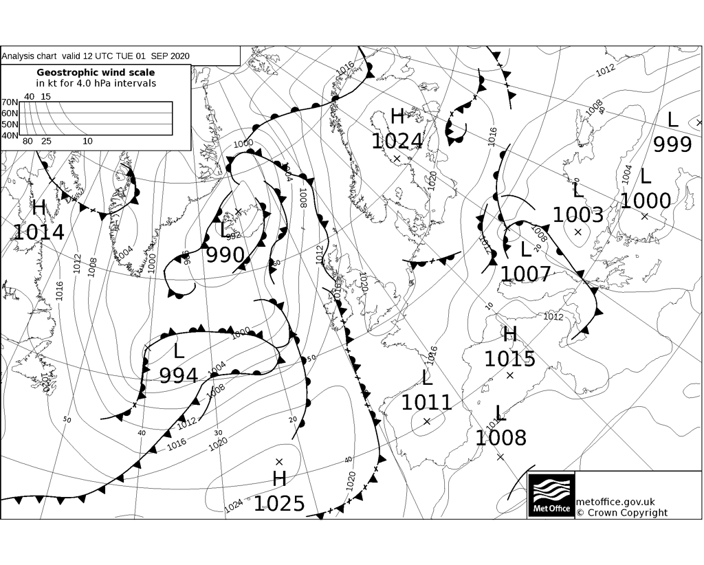 Fax Synoptic Charts From The UK Met Office - Neweather.tv