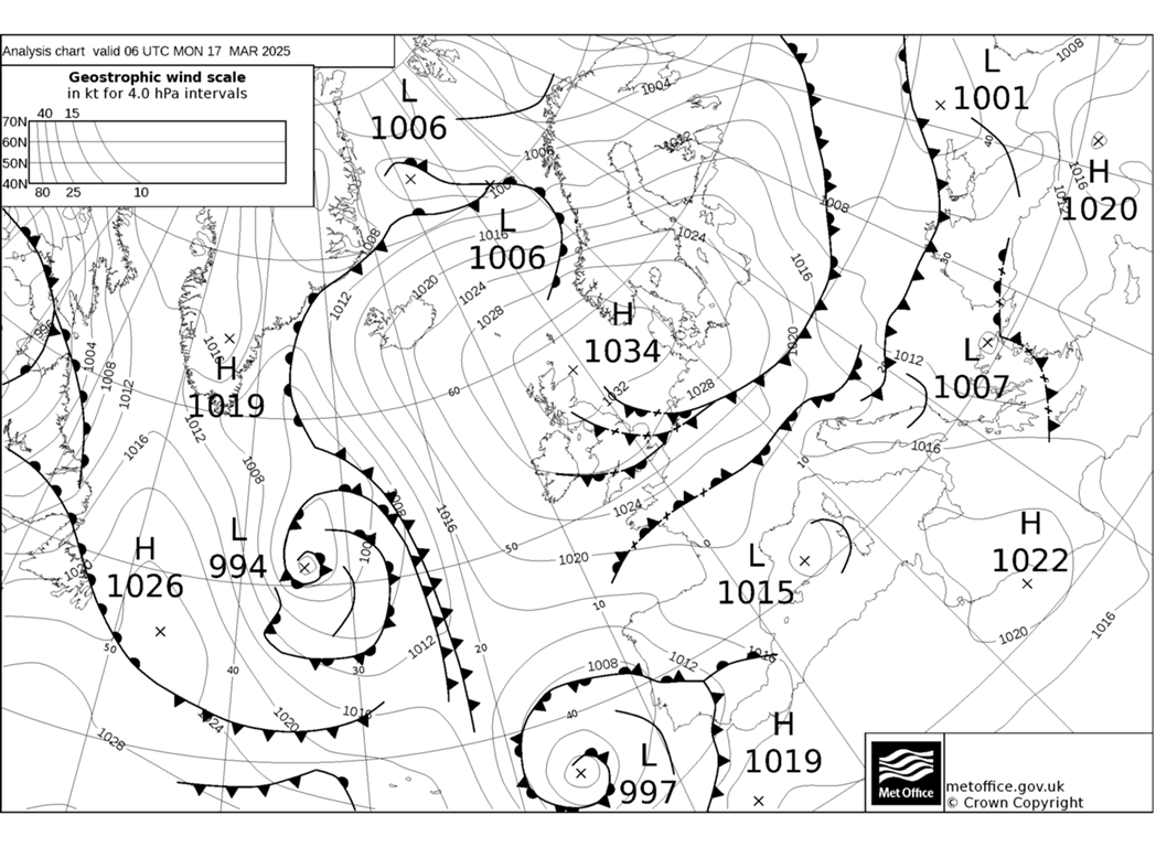 Fax Synoptic Charts From The UK Met Office - Neweather.tv