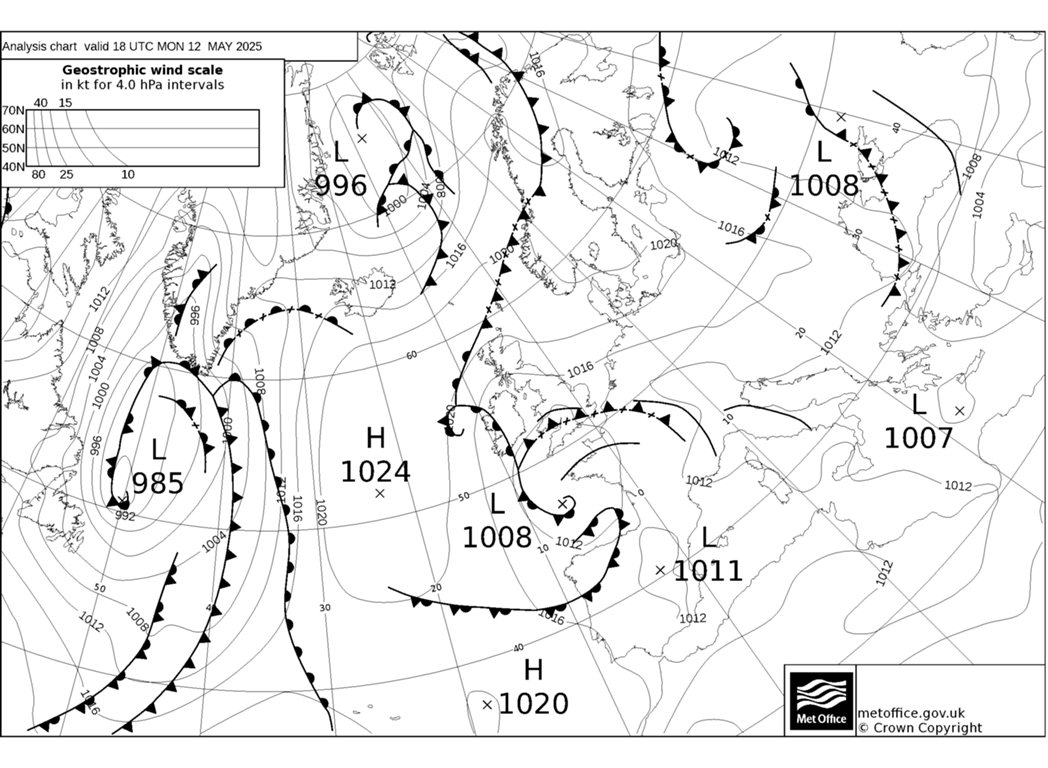 Fax Synoptic Charts From The UK Met Office - Neweather.tv