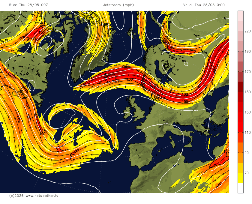 Jetstream Forecast - Jetstream Map Updated Four Times Daily - Netweather.tv