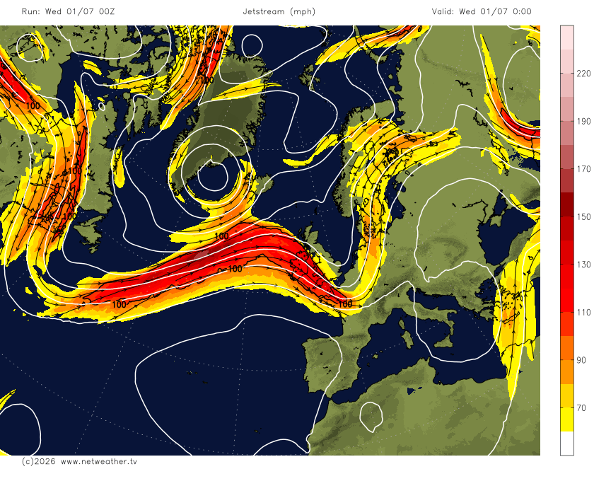 Jetstream Forecast - Jetstream Map Updated Four Times Daily - Netweather.tv