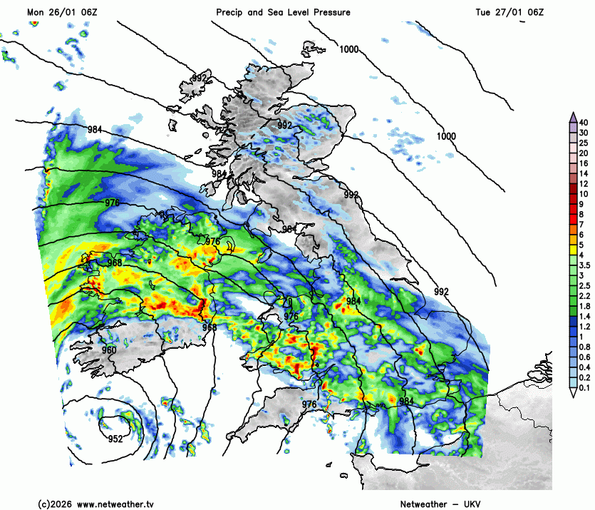 Northern American cold links to UK Storm Chandra on Tuesday