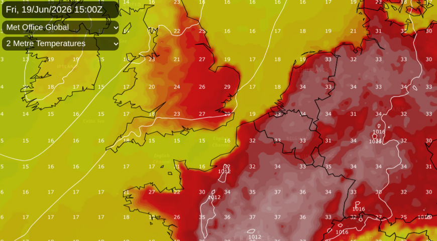 European heat edges into southern England later this week, pushing ...