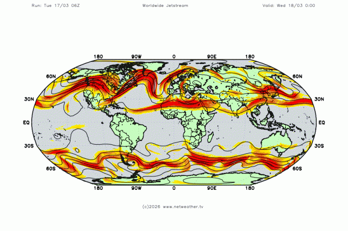 Wavy jet stream brings historic heat to western USA, rain and strong ...