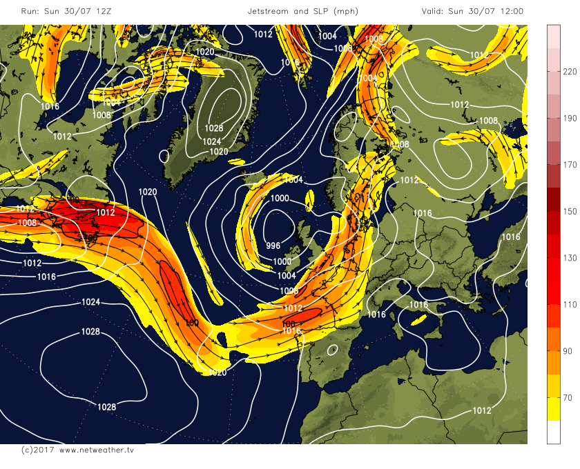 Southerly Tracking Jet Stream Keeps Heat Away