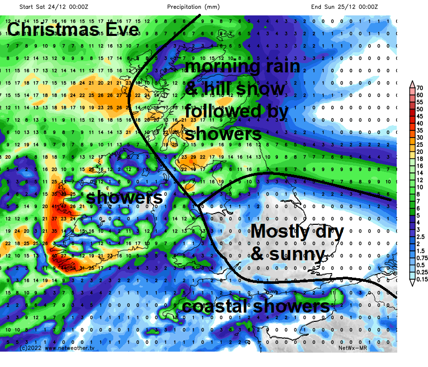 UK Festive Holiday Weather through to the New Year