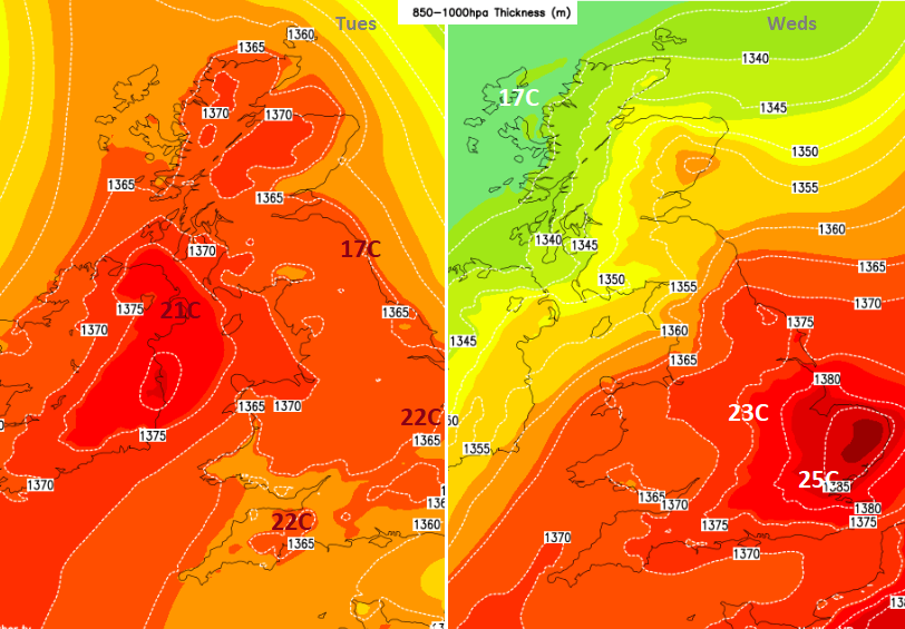 Not as hot or humid as Atlantic systems bring fresher air and some ...