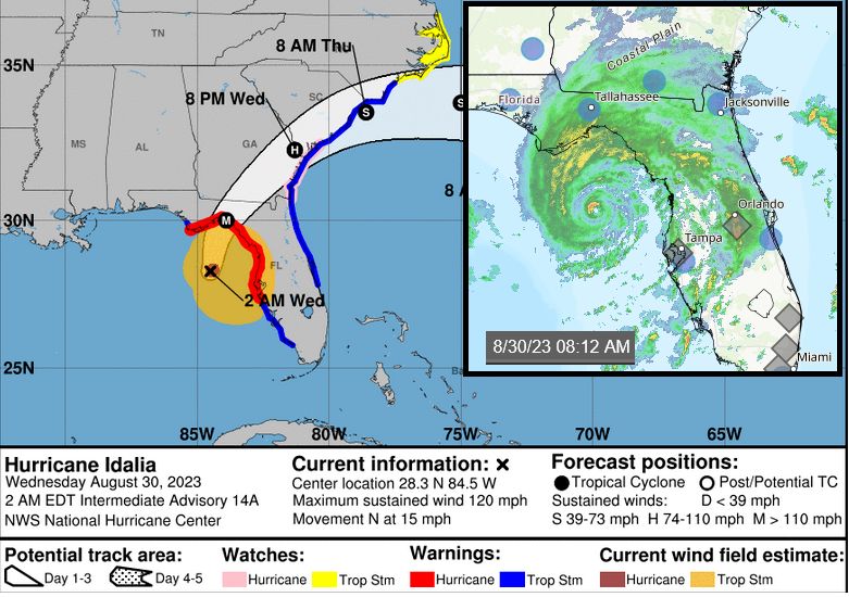 Warnings erupt as Hurricane Idalia heads for Florida midweek