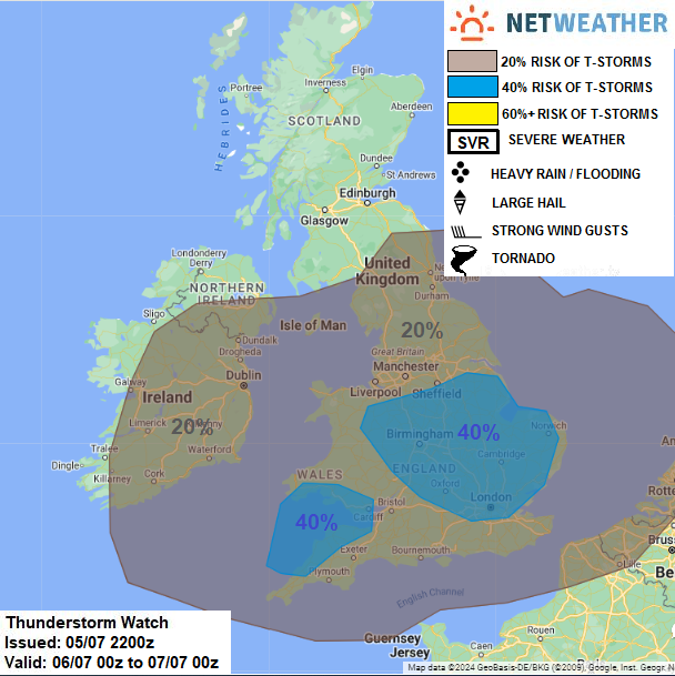 Severe Convective Weather & Storms Forecast - Netweather.tv